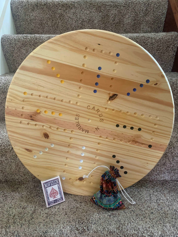 Handcrafted Wooden Cards & Marbles Game - Jokers and Marbles – Timber ...
